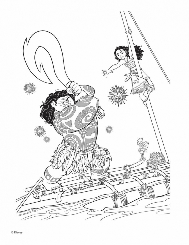35 Printable Moana Coloring Pages