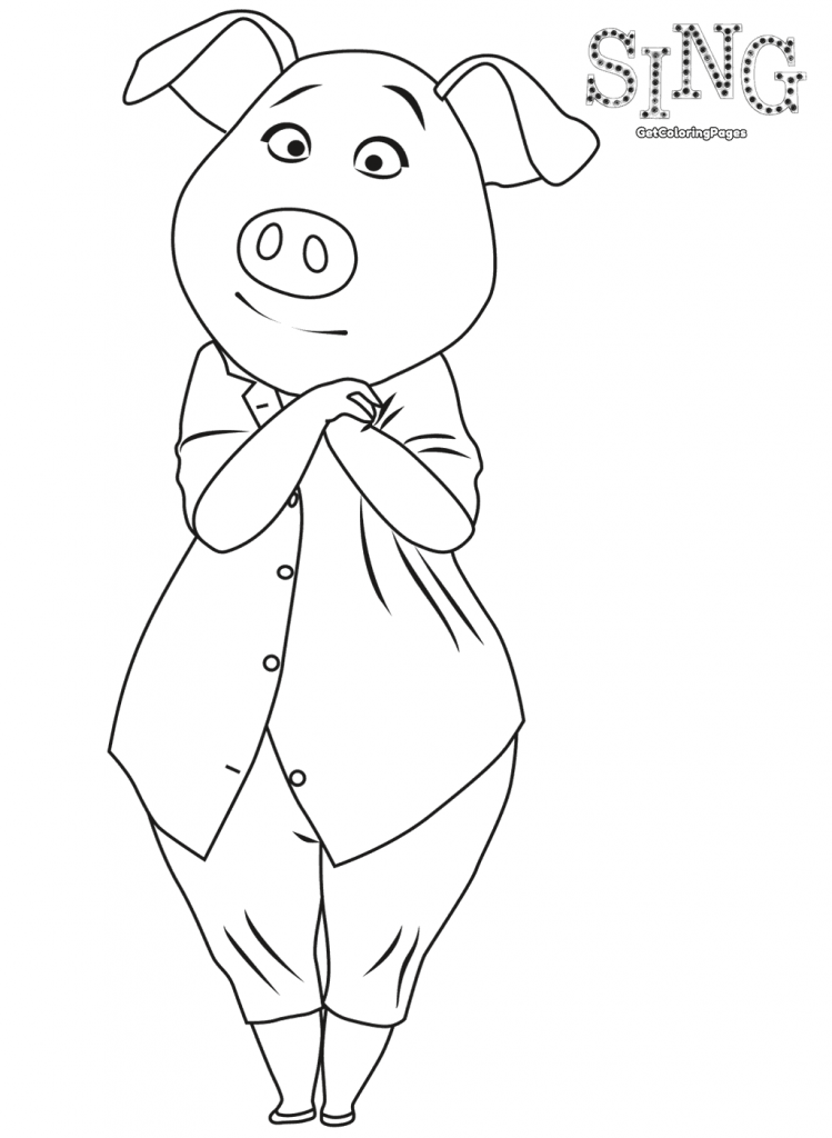 Top 30 Sing Movie Coloring Pages