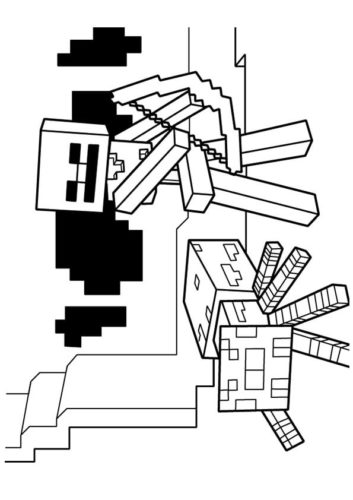 40 Printable Minecraft Coloring Pages - minecraft iron golem colouring ...