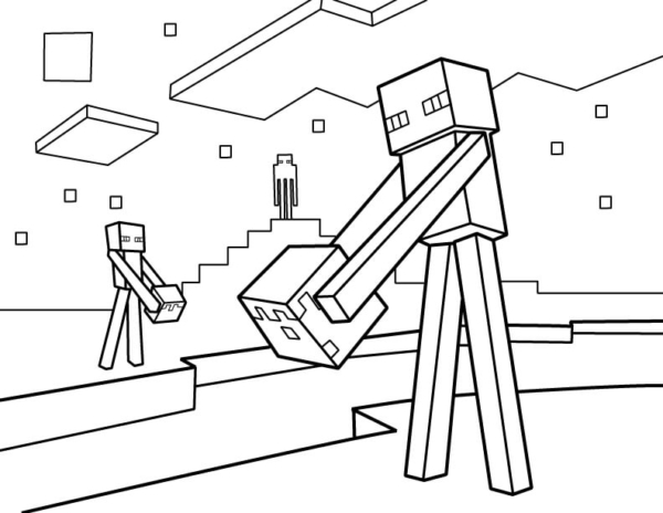 40 Printable Minecraft Coloring Pages - minecraft iron golem colouring ...