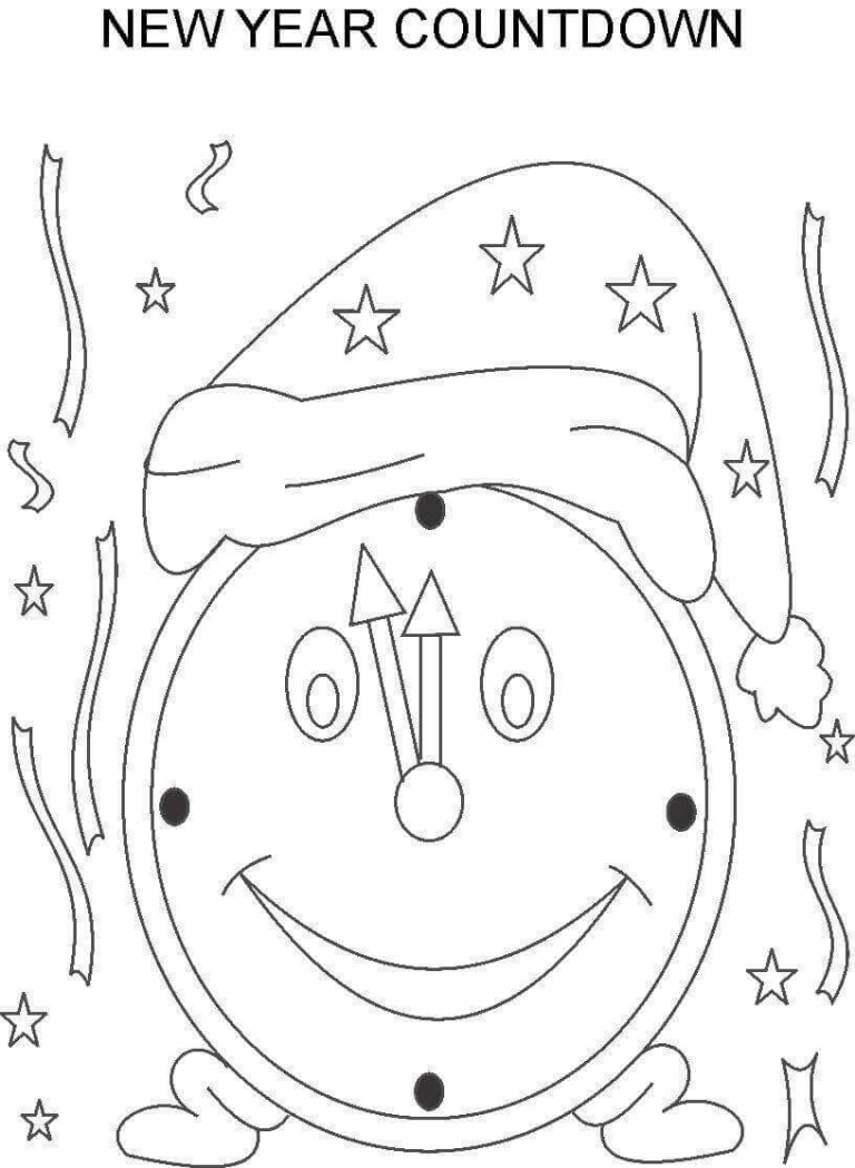 Printable New Year Coloring Pages