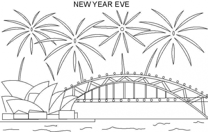 Printable New Year Coloring Pages