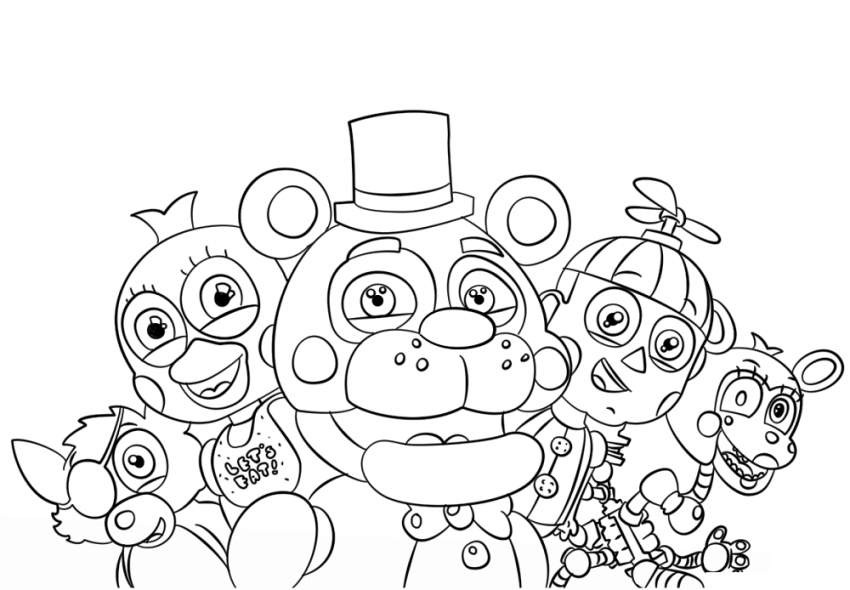 Free Printable Five Nights At Freddy's (FNAF) Coloring Pages