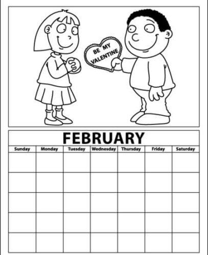 20 Free Printable February Coloring Pages