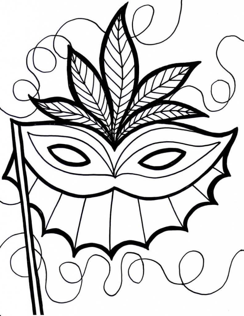 Free Printable Mardi Gras Coloring Pages