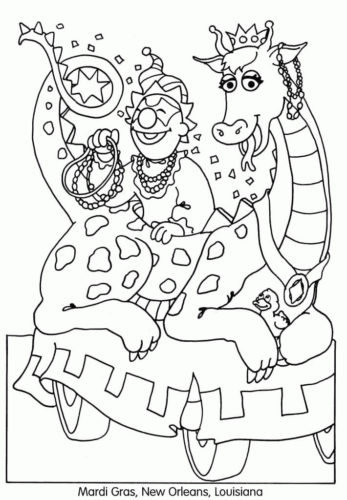 Free Printable Mardi Gras Coloring Pages