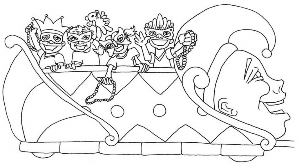 Free Printable Mardi Gras Coloring Pages