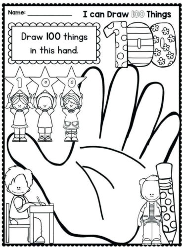 Free Printable 100 Days Of School Coloring Pages