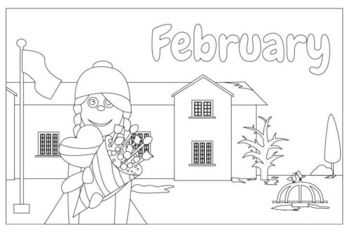 20 Free Printable February Coloring Pages