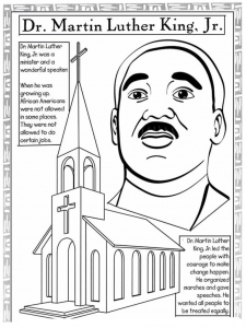 Free Printable Martin Luther King Jr Day (MLK Day) Coloring Pages