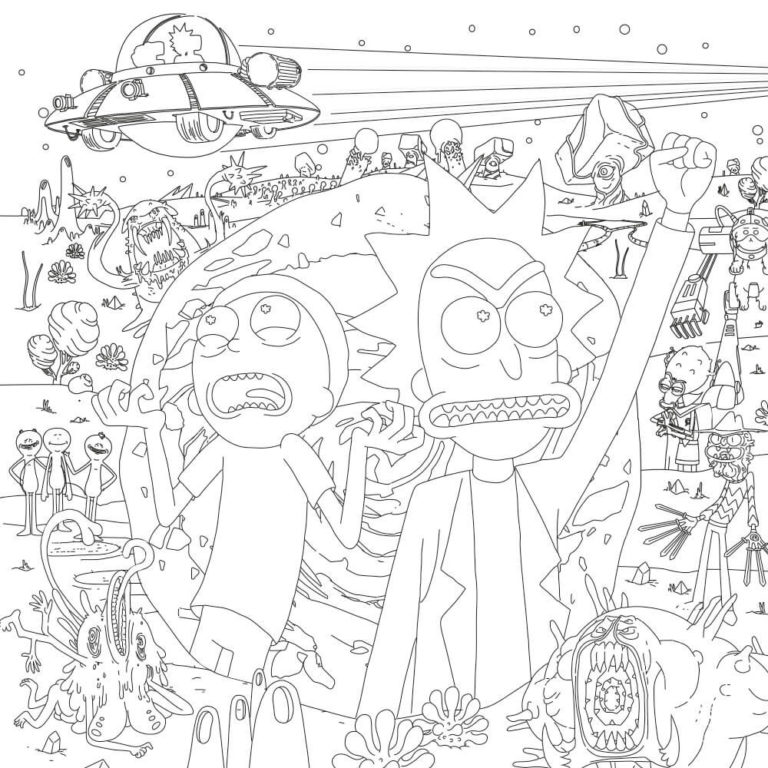 Printable Rick And Morty Coloring Pages – ScribbleFun