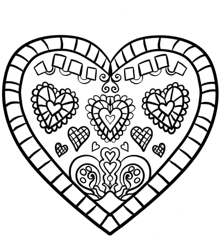 35 Free Printable Heart Coloring Pages