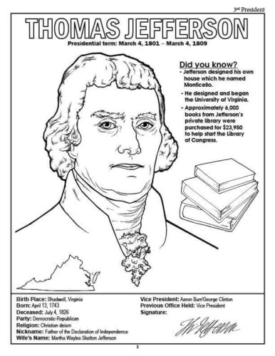 Free Printable Presidents' Day Coloring Pages