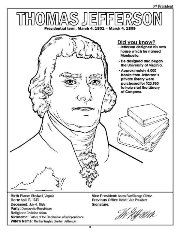 Free Printable Presidents' Day Coloring Pages