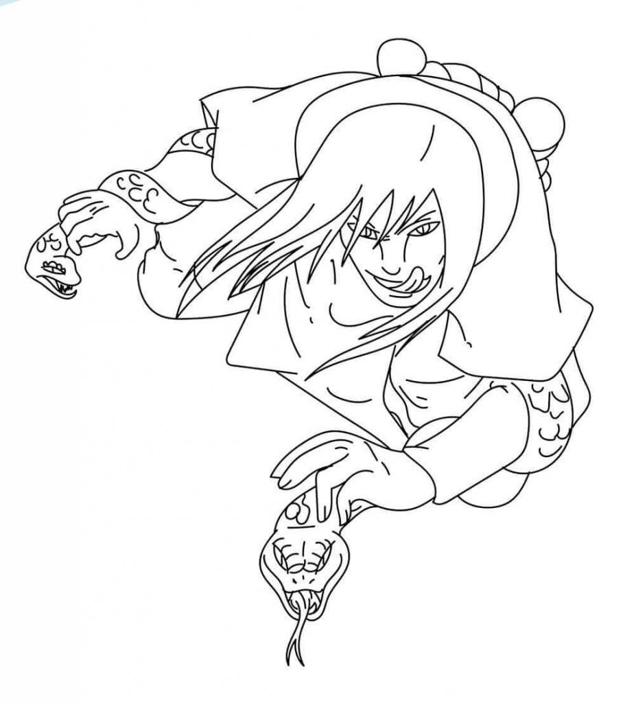 Orochimaru Pages Template Coloring Sketch Coloring Page
