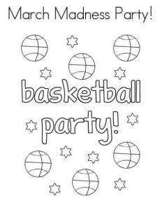 Free Printable March Madness Coloring Pages