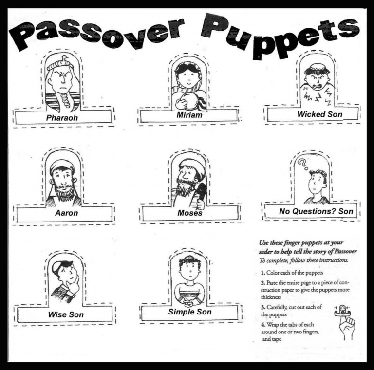 Free Printable Passover Coloring Pages (Pesach Coloring Sheets)
