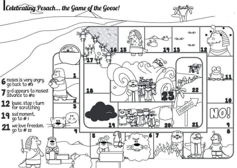 Free Printable Passover Coloring Pages (Pesach Coloring Sheets)