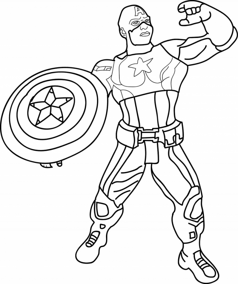 30 Printable Captain America Coloring Pages