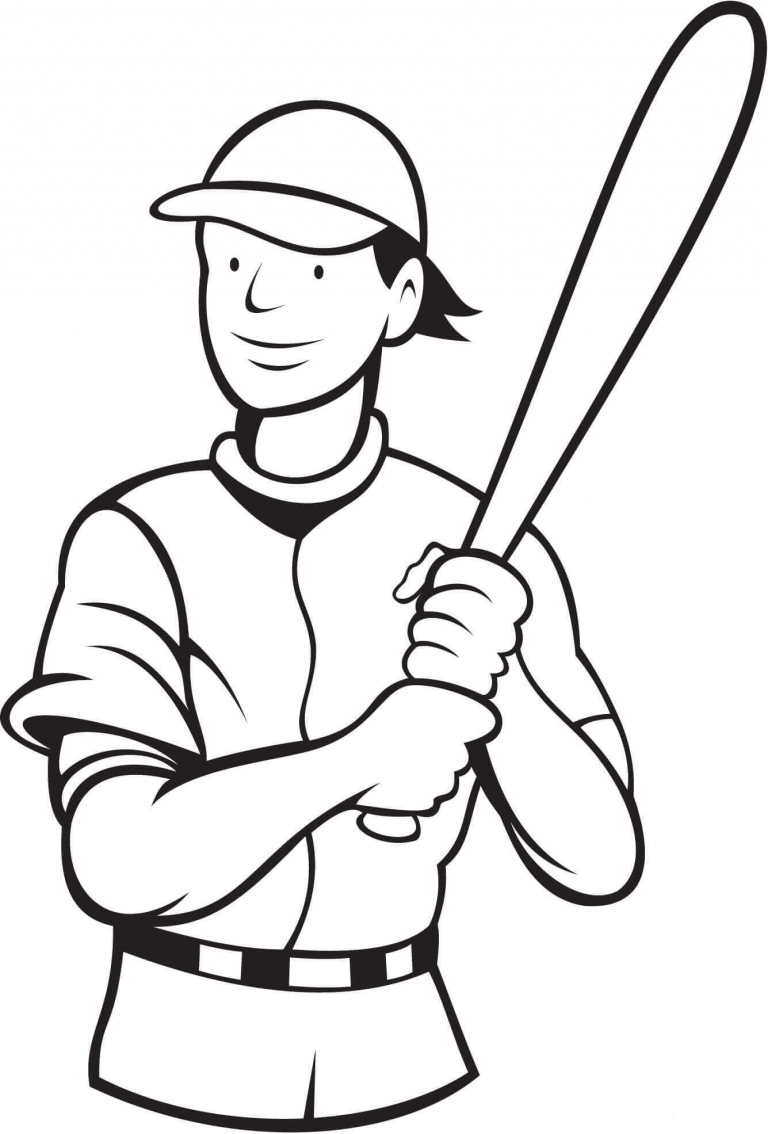 30 Free Printable Baseball Coloring Pages