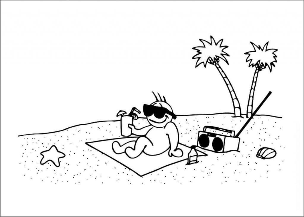 25 Free Printable Beach Coloring Pages