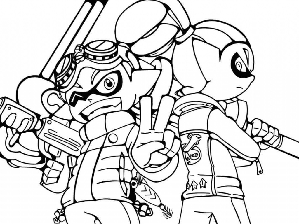 10 Free Printable Splatoon Coloring Pages