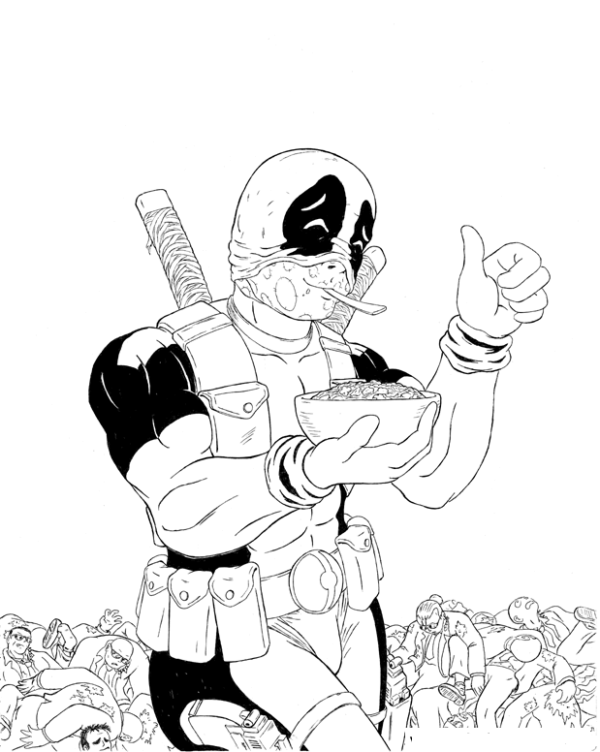 Free Printable Deadpool Coloring Pages