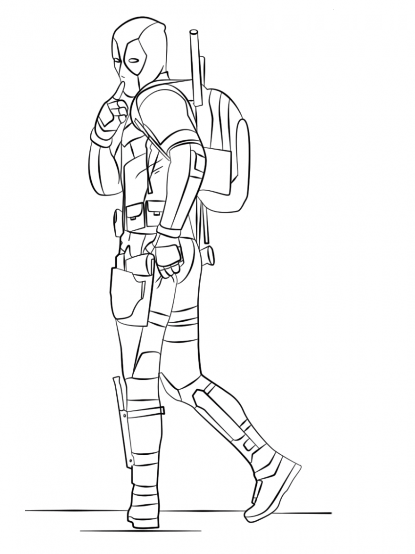 Free Printable Deadpool Coloring Pages