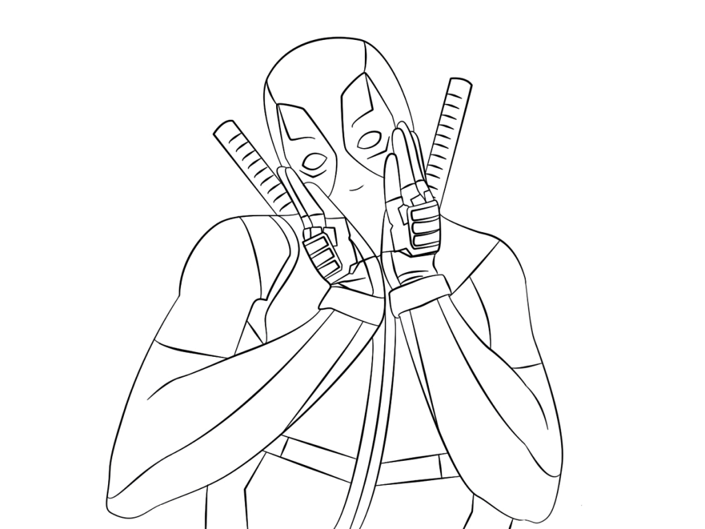 Free Printable Deadpool Coloring Pages