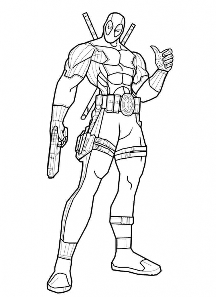 Free Printable Deadpool Coloring Pages