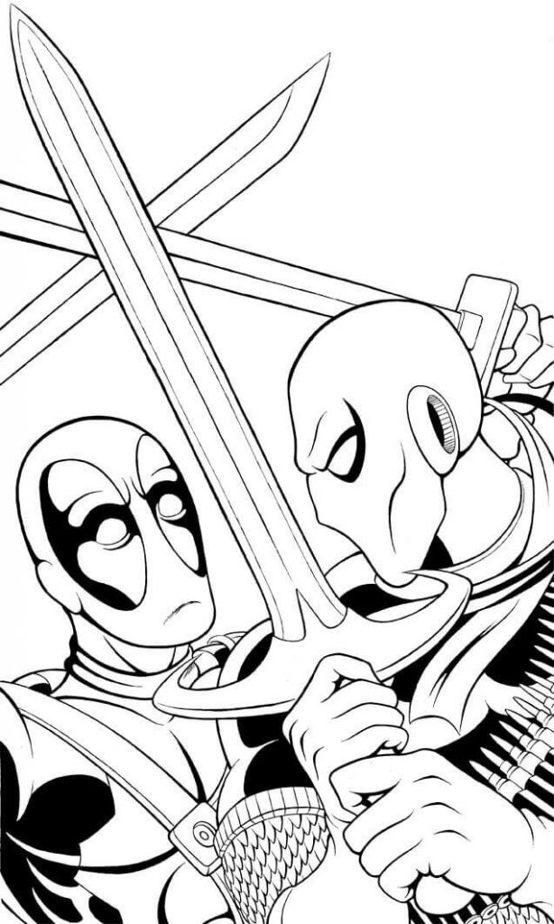 Free Printable Deadpool Coloring Pages