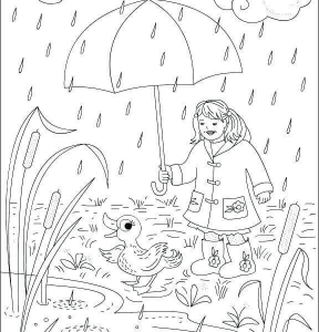 35 Free Printable Rainy Day Coloring Pages
