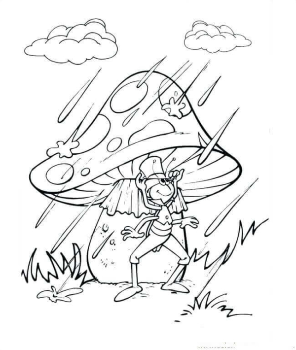 35 Free Printable Rainy Day Coloring Pages