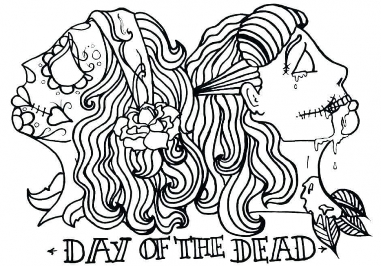 Free Printable Day of the Dead Coloring Pages