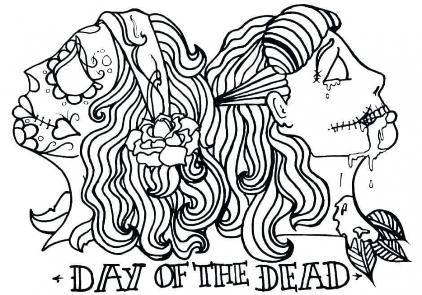 Free Printable Day of the Dead Coloring Pages