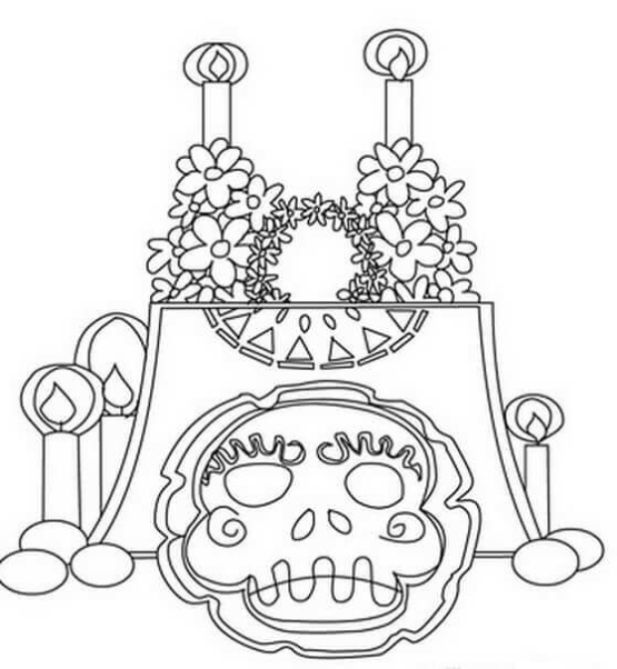 Free Printable Day of the Dead Coloring Pages