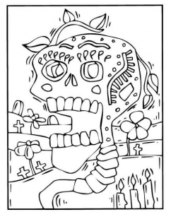 Free Printable Day of the Dead Coloring Pages