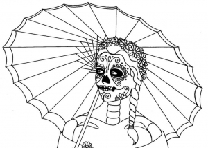 Free Printable Day of the Dead Coloring Pages