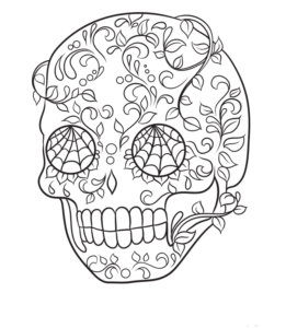 30 Free Printable Sugar Skull Coloring Pages