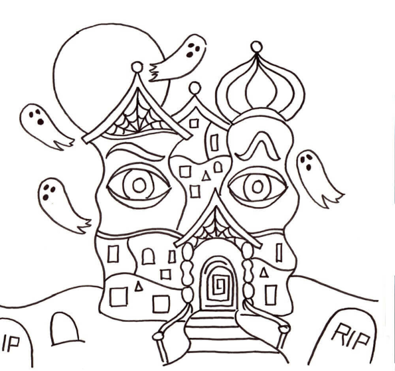 25 Free Printable Haunted House Coloring Pages For Kids