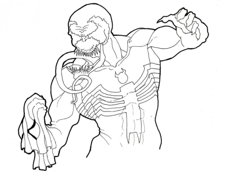 15 Free Printable Venom Coloring Pages