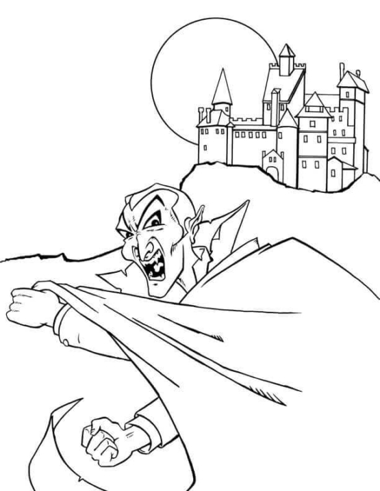 30 Free Printable Vampire Coloring Pages