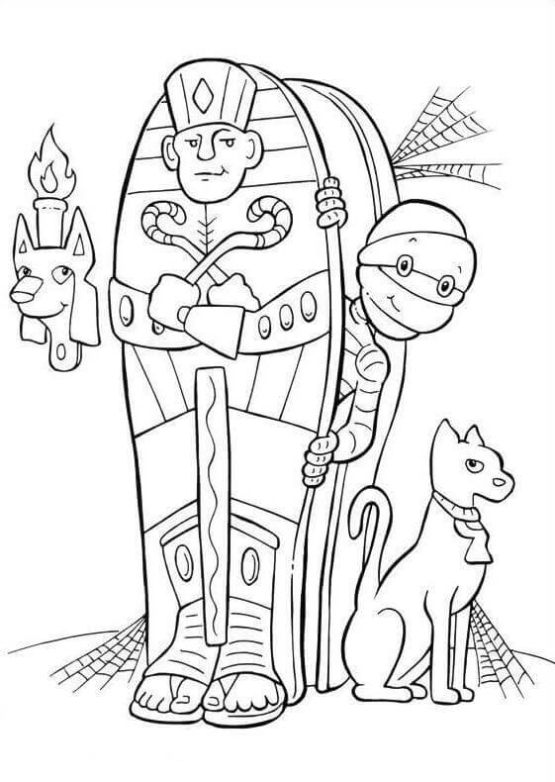 25 Free Mummy Coloring Pages Printable