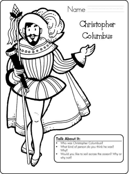 20 Free Printable Columbus Day Coloring Pages