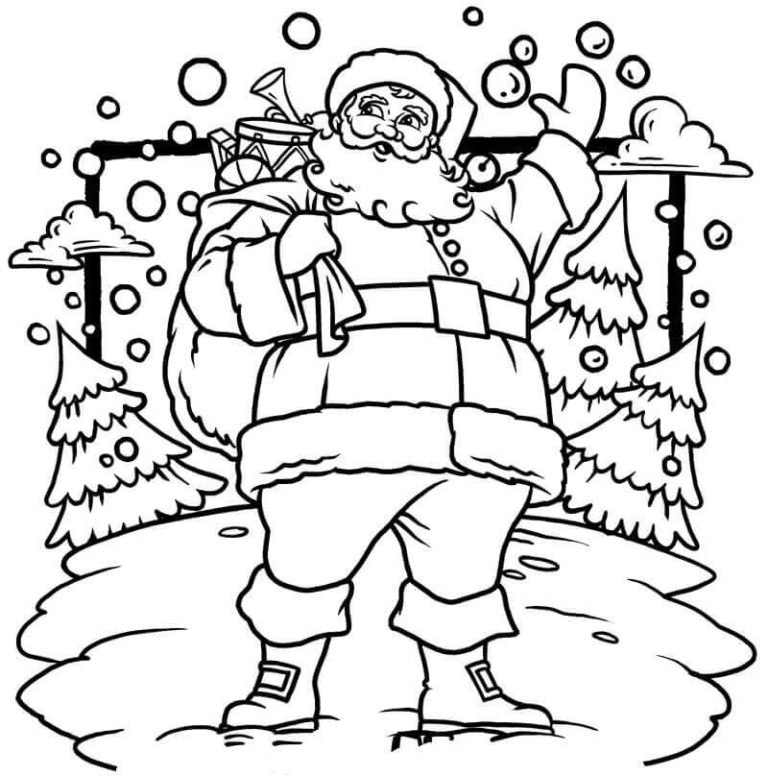 30 Free Santa Claus Coloring Pages Printable