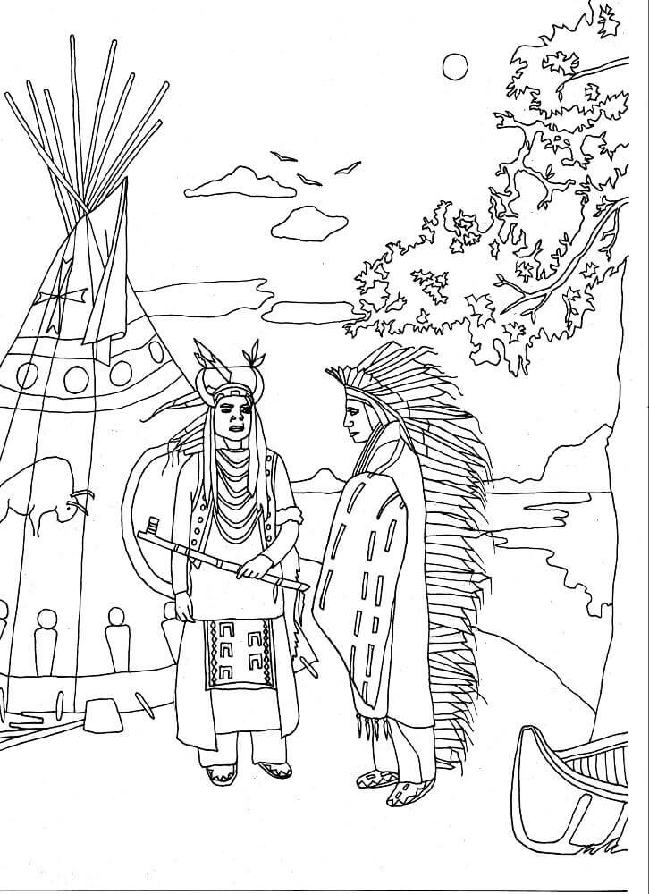 30 Free Printable Native American Coloring Pages