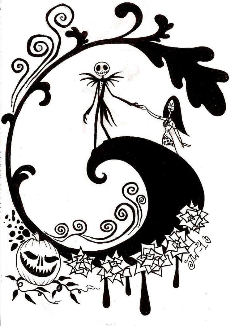 20 Free The Nightmare Before Christmas Coloring Pages To Print