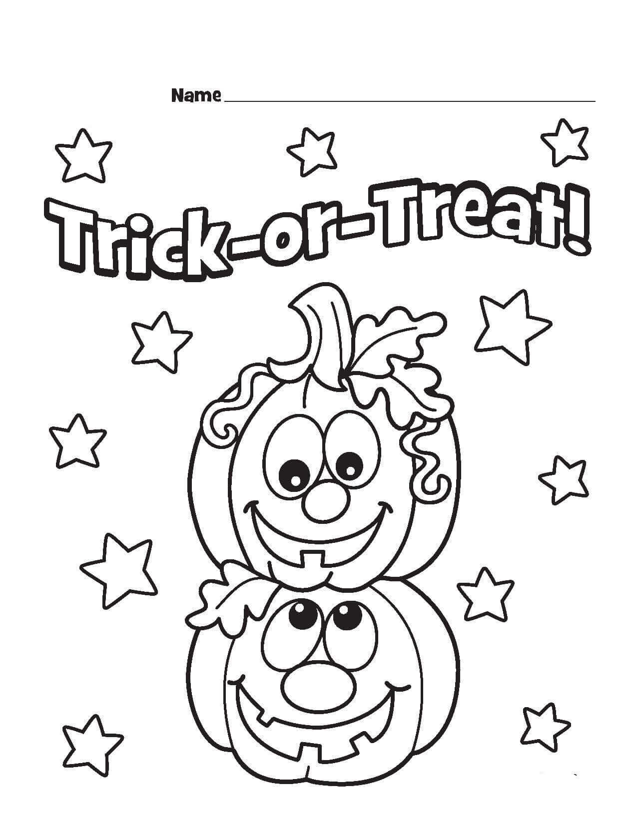 20 Free Printable Trick Or Treat Coloring Pages