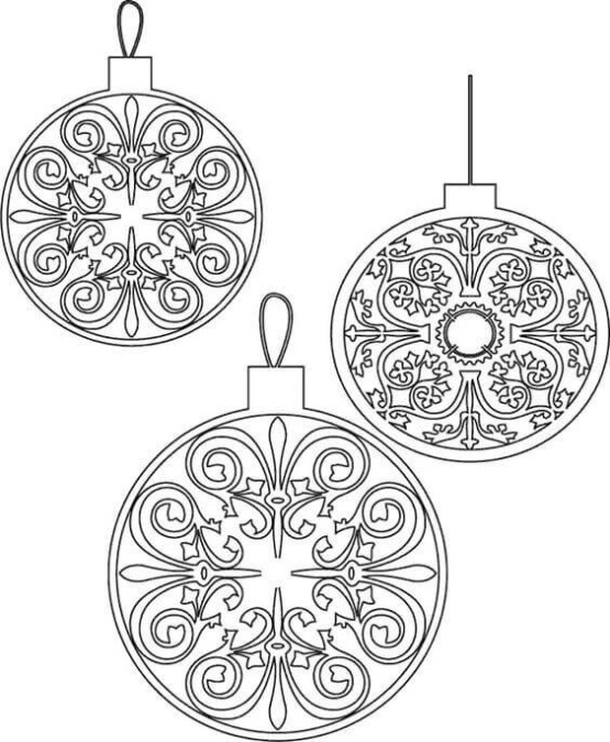 Free Christmas Ornaments Coloring Pages Printable
