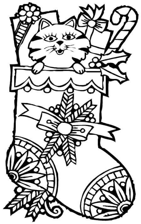 30 Free Christmas Stockings Coloring Pages Printable